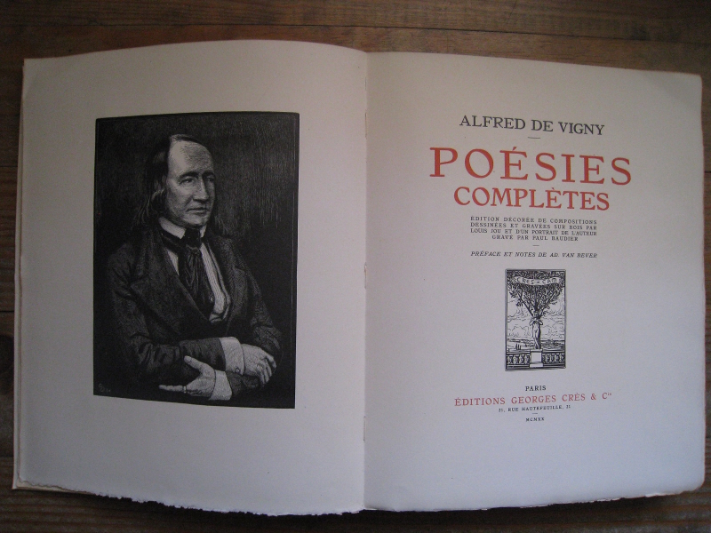 VIGNY, Alfred (de) ; JOU, Louis (ill.) Poésies complètes. Paris, G ...