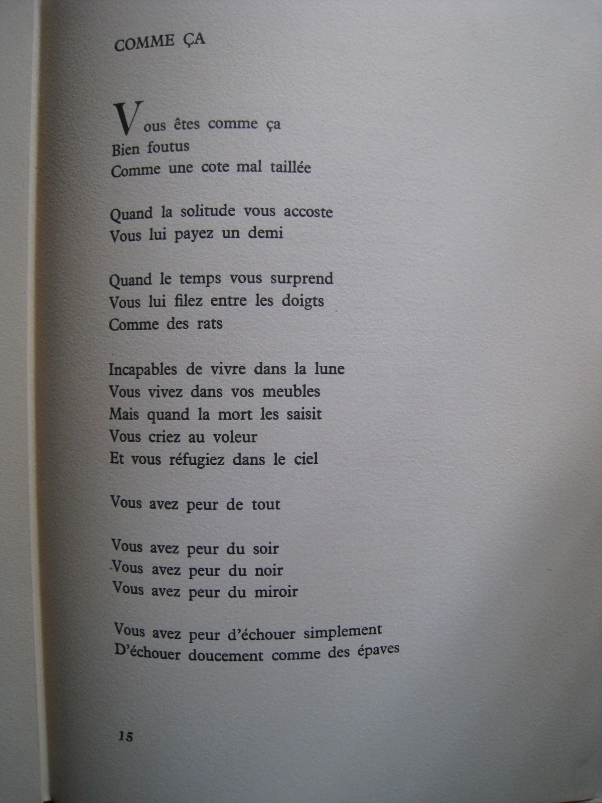 VALET, Paul. Comme ça. GLM, Paris, 1952. (Livres rares et anciens)